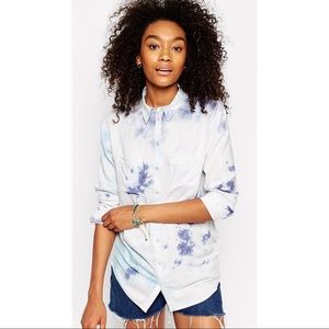 ASOS | Tops | Asos Blue Tie Dye Button Up Shirt | Poshmark
